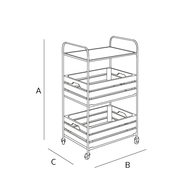 CHARIOT DE RANGEMENT BOIS MÉTAL | Zara Home France