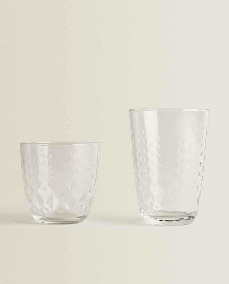 RAISED DESIGN GLASS SET | Zara Home United Kingdom