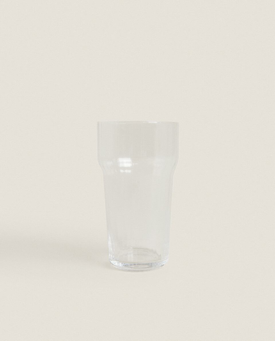 GLASS SOFT DRINK TUMBLER WITH LINE DESIGN | Zara Home Thailand GLASS SOFT DRINK TUMBLER WITH LINE DESIGN | Zara Home Thailand