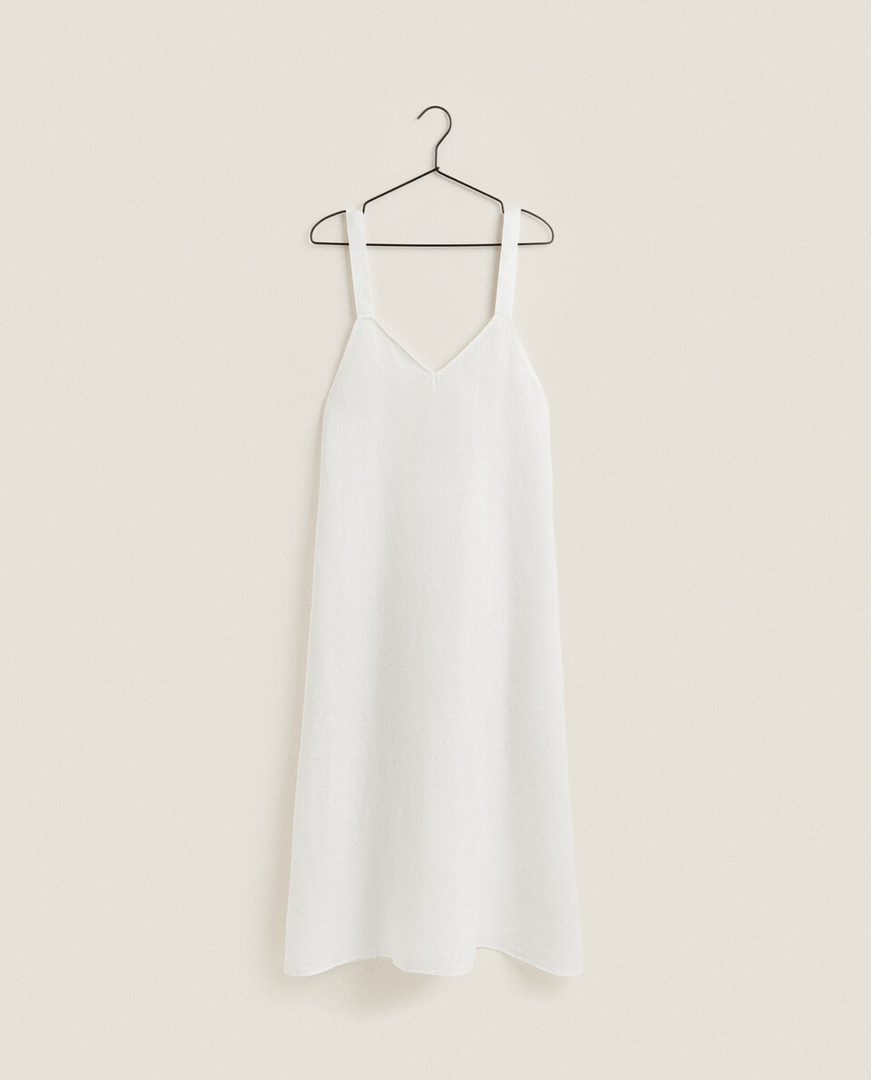 STRAPPY LINEN NIGHTGOWN Zara Home United States Of America strappy-linen-nightgown-zara-home-united-states-of-america