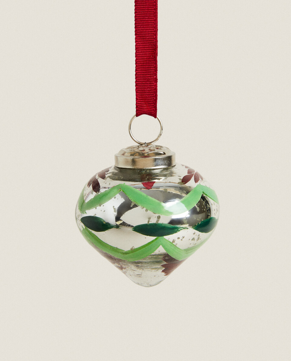 Mercurised Glass Spinning Top Christmas Decoration Zara Home Uae