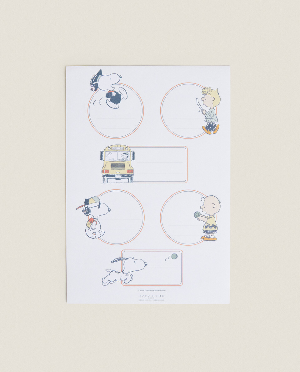 ENSEMBLE TIQUETTES AUTOCOLLANTES PEANUTS Zara Home Suisse ENSEMBLE TIQUETTES AUTOCOLLANTES PEANUTS Zara Home Suisse