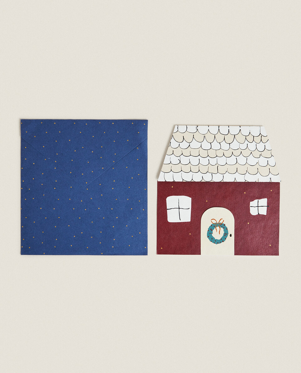 CHILDREN’S CHRISTMAS HOUSE POSTCARD | Zara Home UAE - ABU DHABI/AL AIN ...