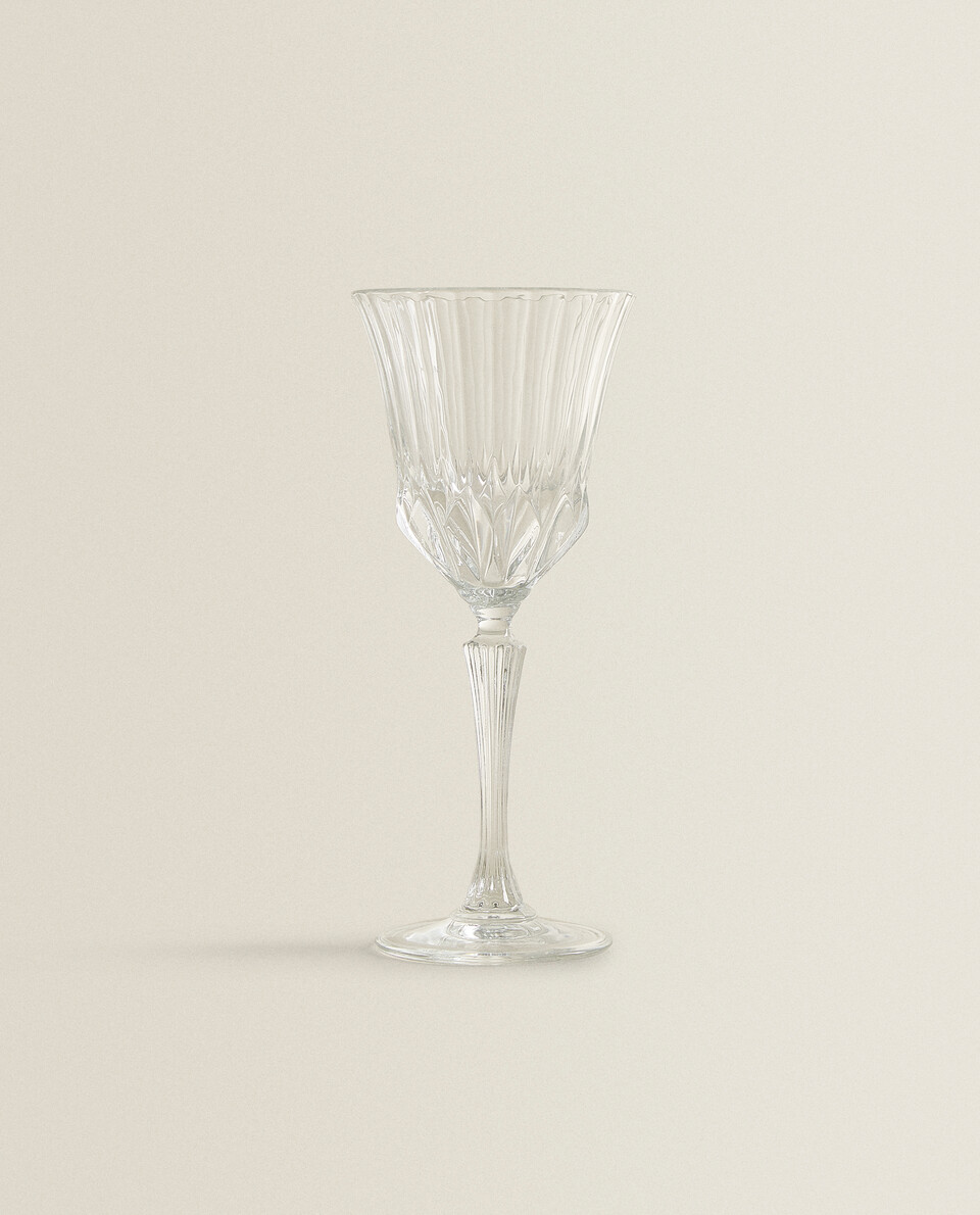 Engraved Crystalline Water Glass Zara Home United Kingdom