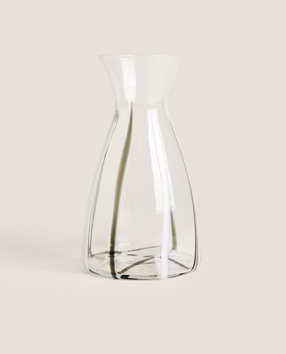 قنينة زجاجية بخطوط ملونة Zara Home عمان