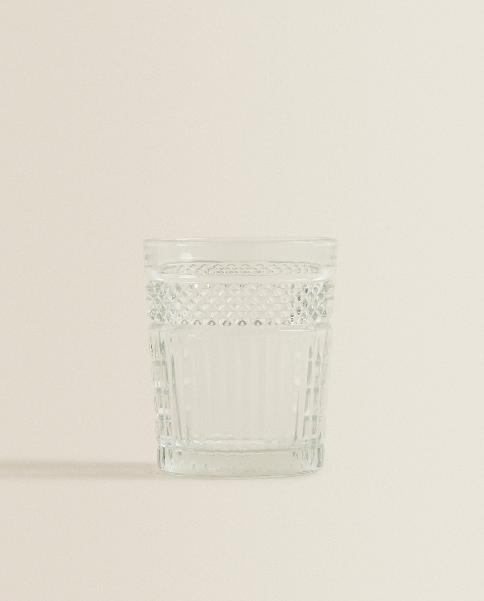 Raised Design Glass Tumbler Zara Home Uae Abu Dhabial Ainras Al