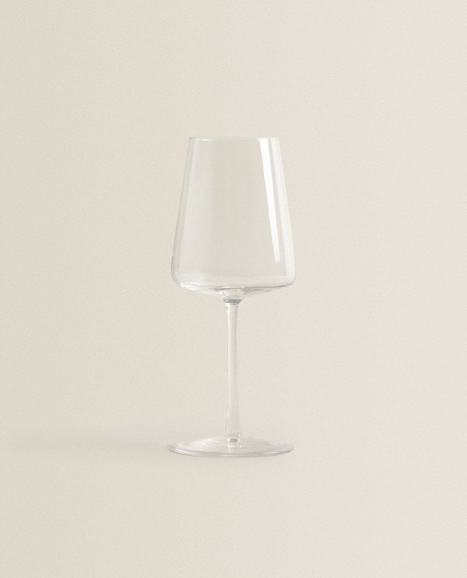 Conical Crystalline Wine Glass Zara Home Uae Abu Dhabial Ainras