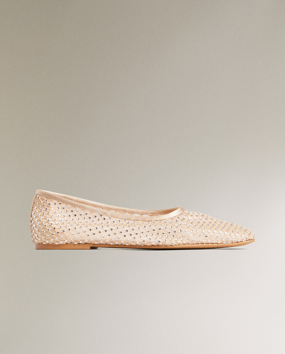 Bailarina Plana Mesh Brillos Zara Home España