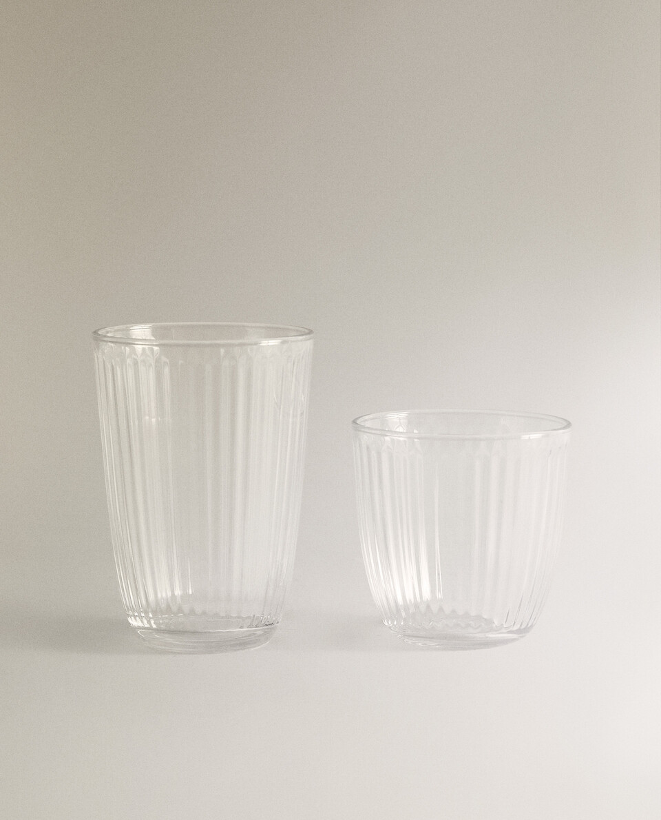 GLASSWARE SET WITH LINES | Zara Home UAE - ABU DHABI/AL AIN/RAS AL-KHAIMAH‎
