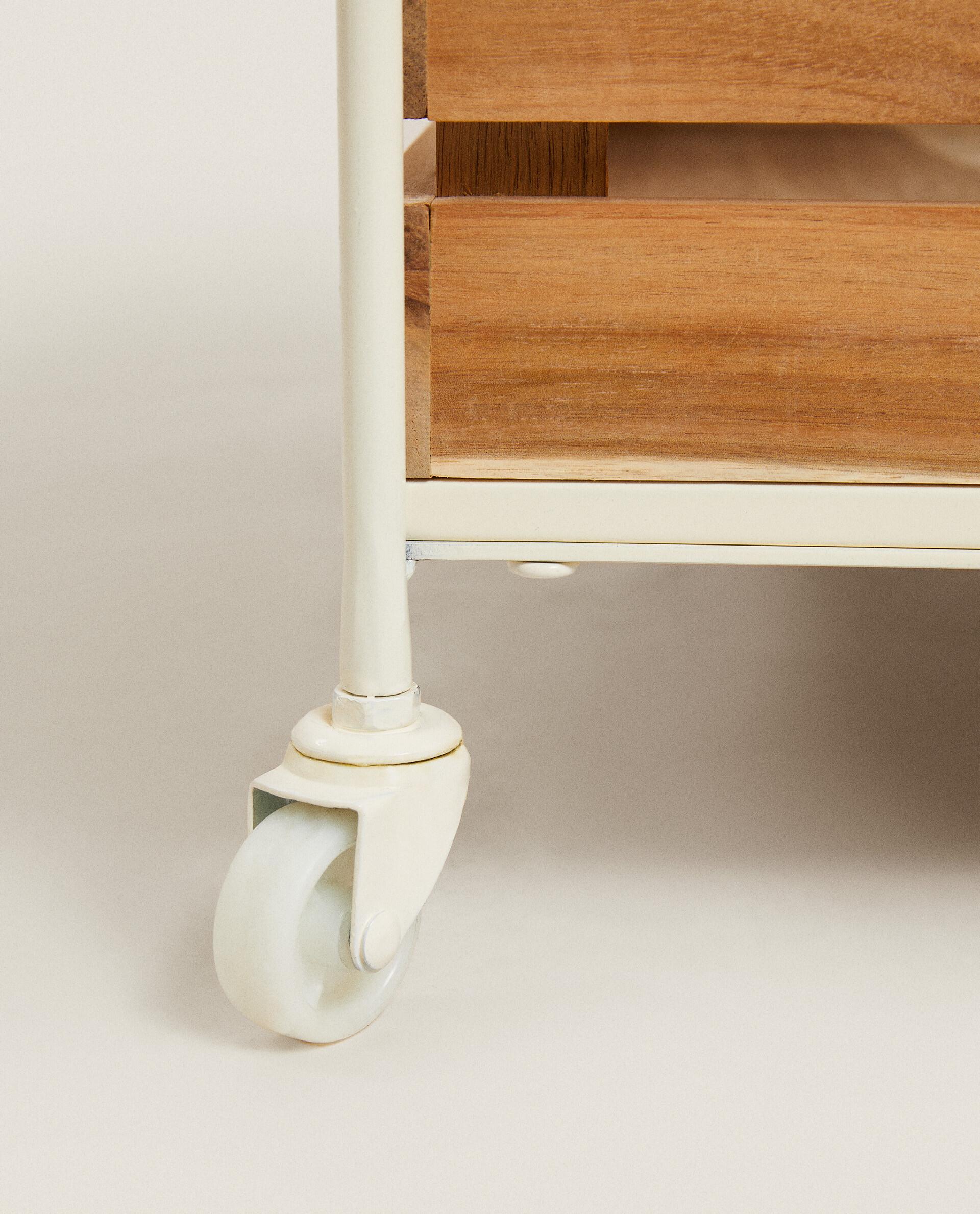 CARRO DE ARRUMAÇÃO MADEIRA METAL | Zara Home Portugal