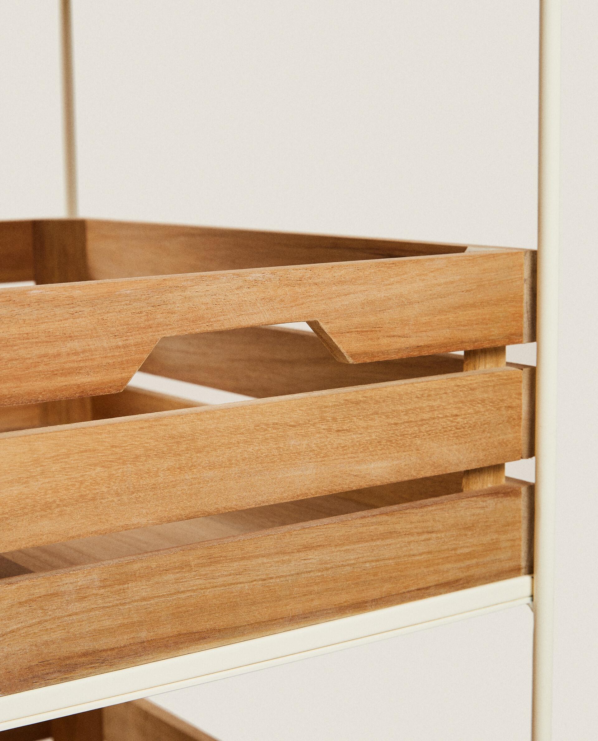 CARRO DE ARRUMAÇÃO MADEIRA METAL | Zara Home Portugal