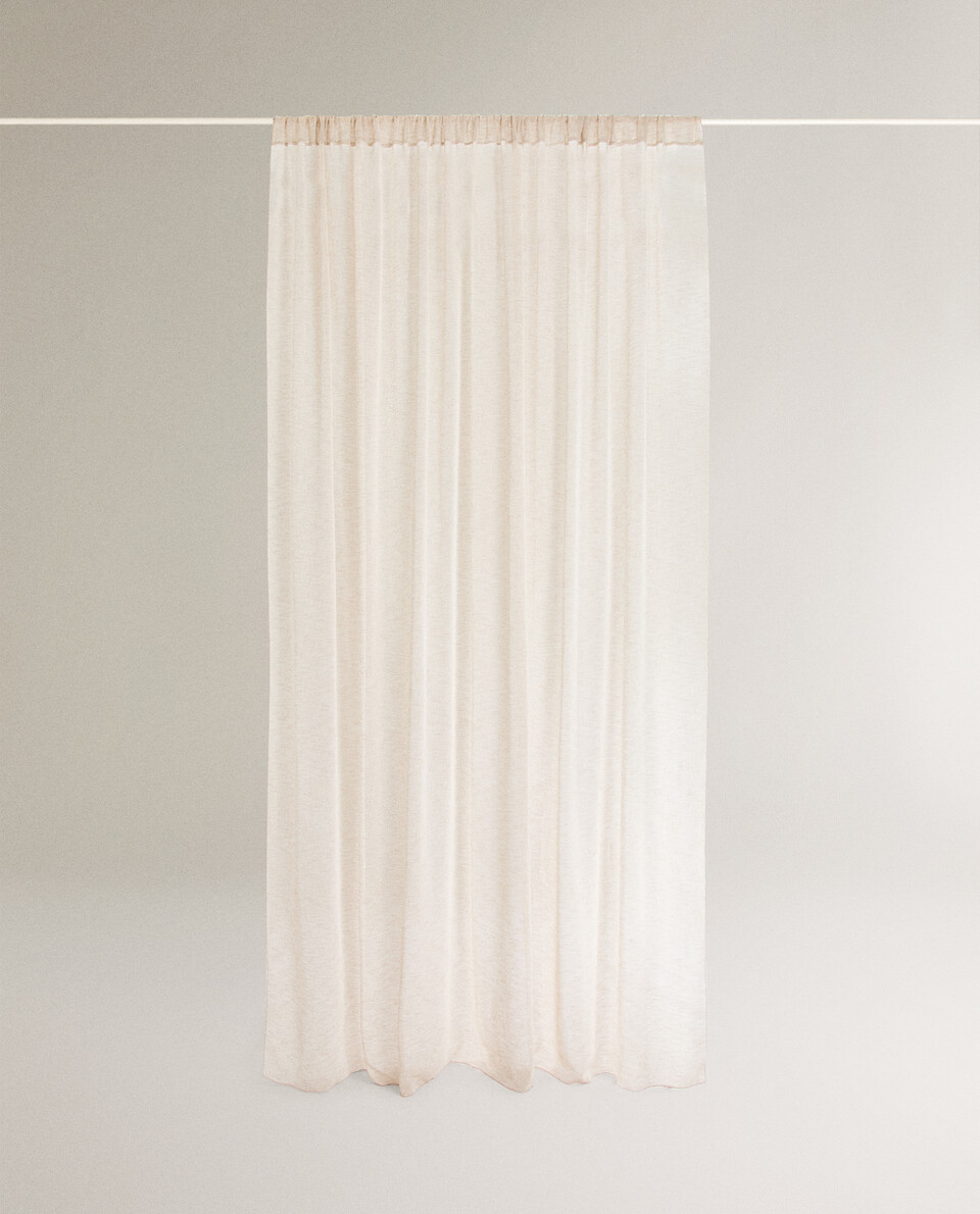 SHEER DOUBLE-WIDTH CURTAIN WITH LOW OPACITY | Zara Home Türkiye / Turkey