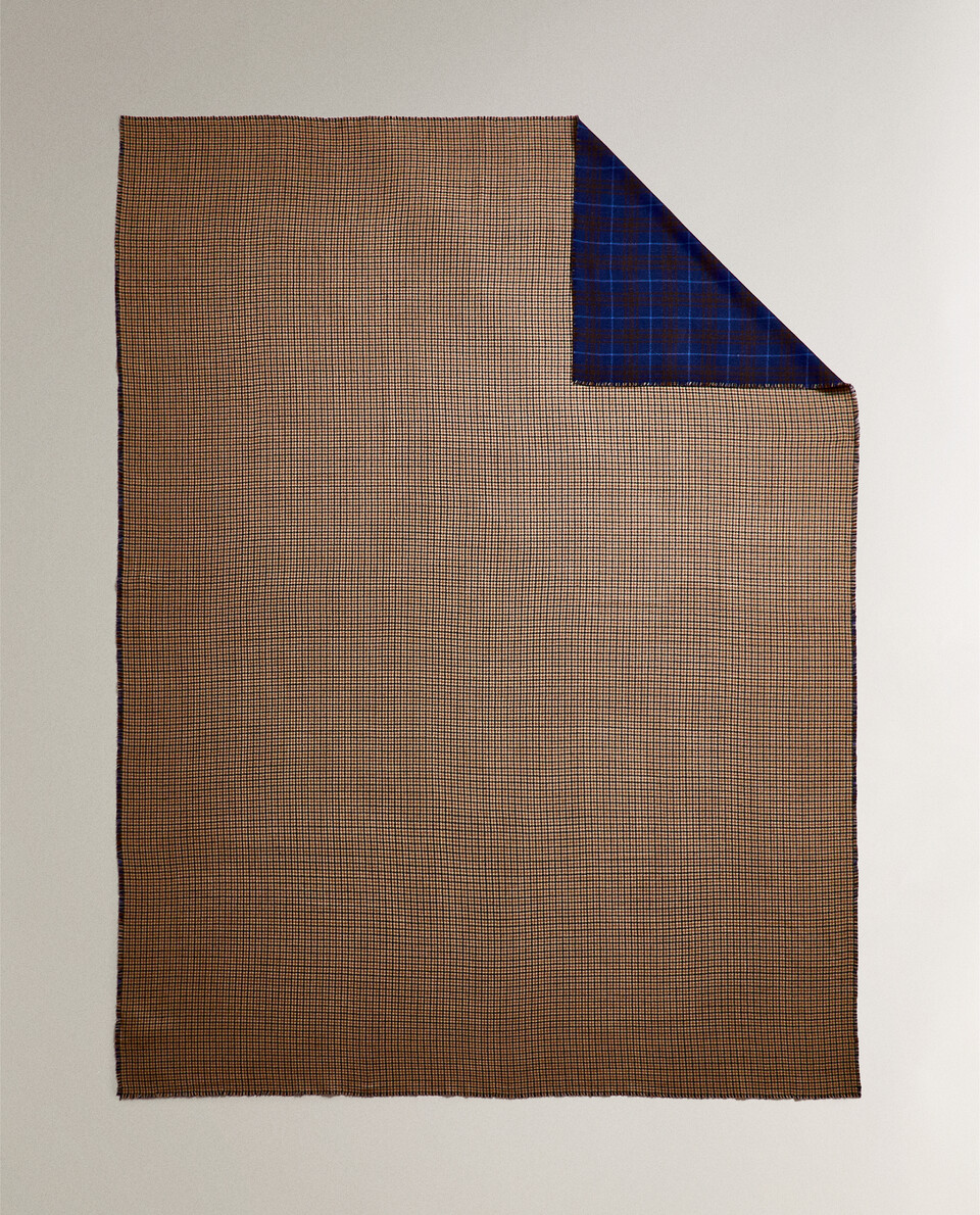 DOUBLE-FACED CHECK WOOL THROW | Zara Home Worldwide