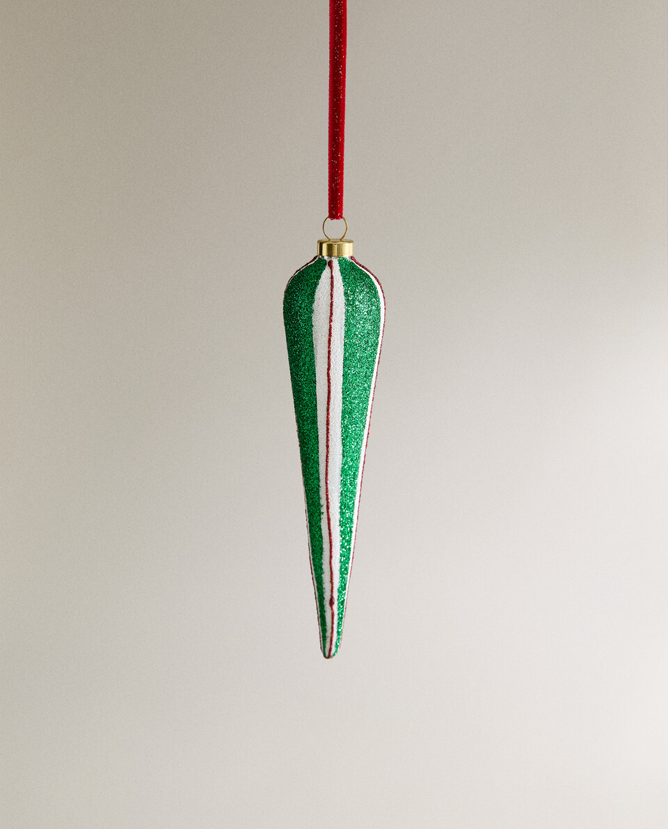 GLASS LONG DROP CHRISTMAS TREE DECORATION | Zara Home Estonia