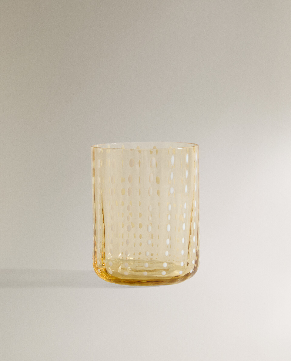 DOTTED GLASS TUMBLER | Zara Home UAE - ABU DHABI/AL AIN/RAS AL-KHAIMAH‎