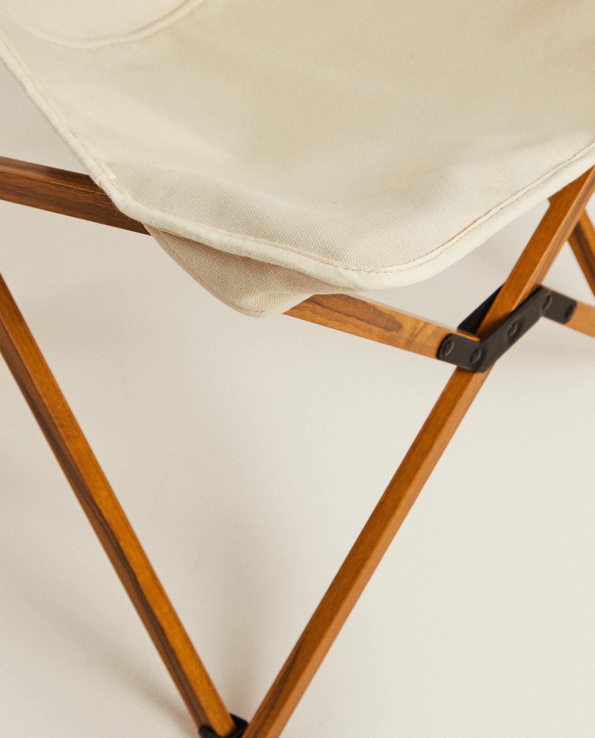 FOLDING ALUMINUM AND CANVAS CHAIR | Zara Home United States of America
