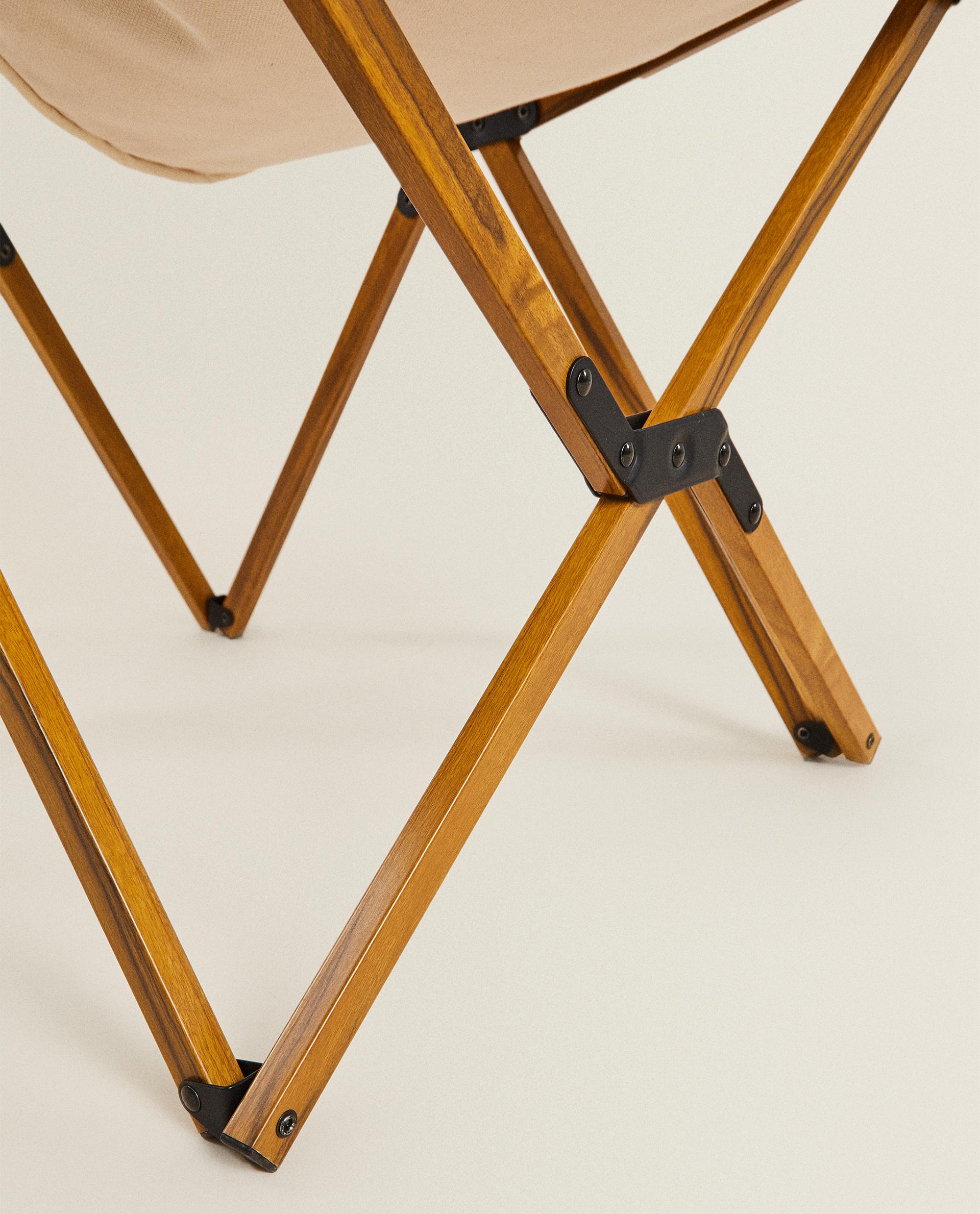 FOLDING ALUMINUM AND CANVAS CHAIR | Zara Home United States of America