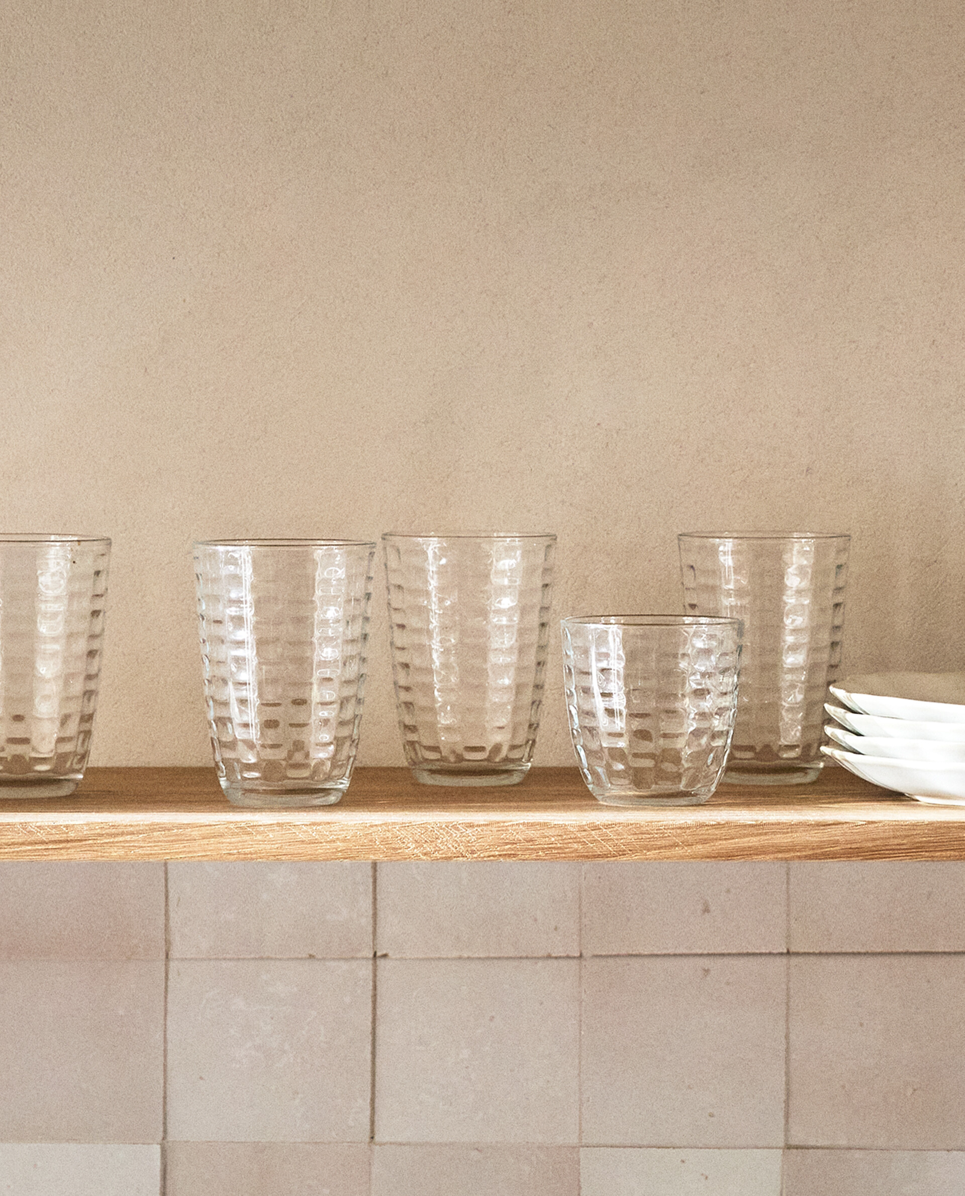 RAISED CHECK GLASSWARE SET - Sets - GLASSWARE - DINING - NEW COLLECTION ...