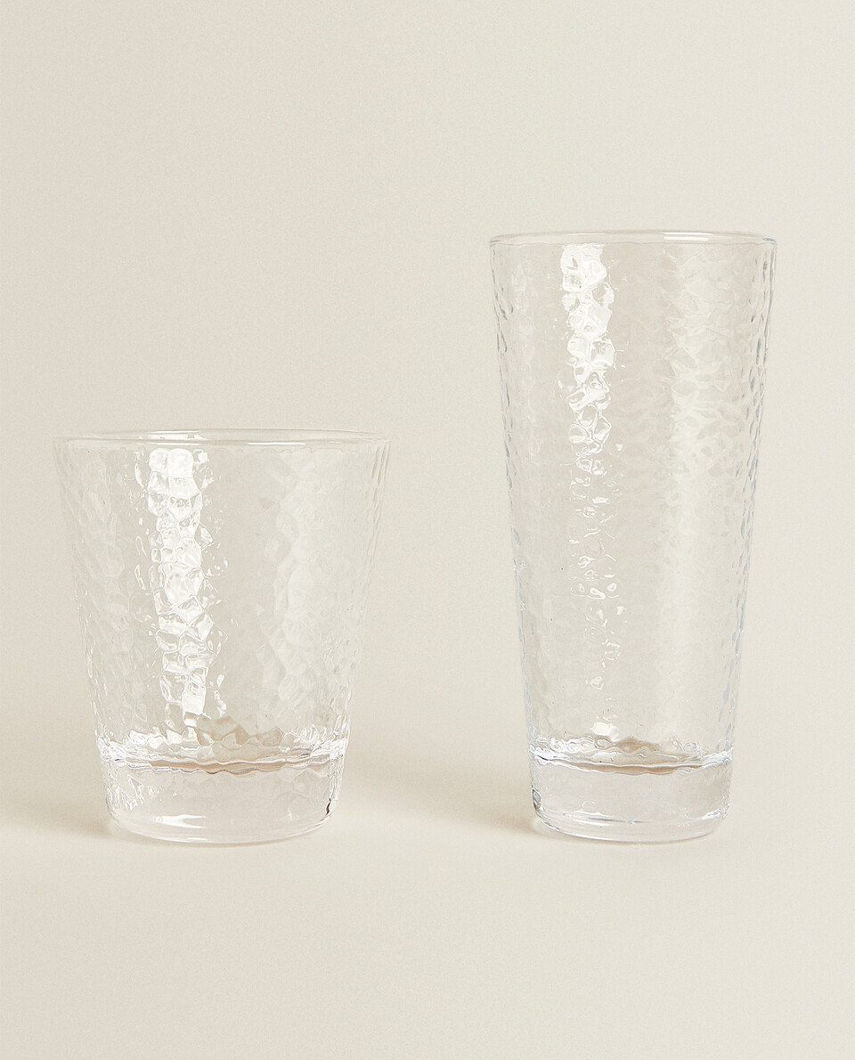 RAISED DESIGN GLASSWARE SET | Zara Home UAE - ABU DHABI/AL AIN/RAS AL ...