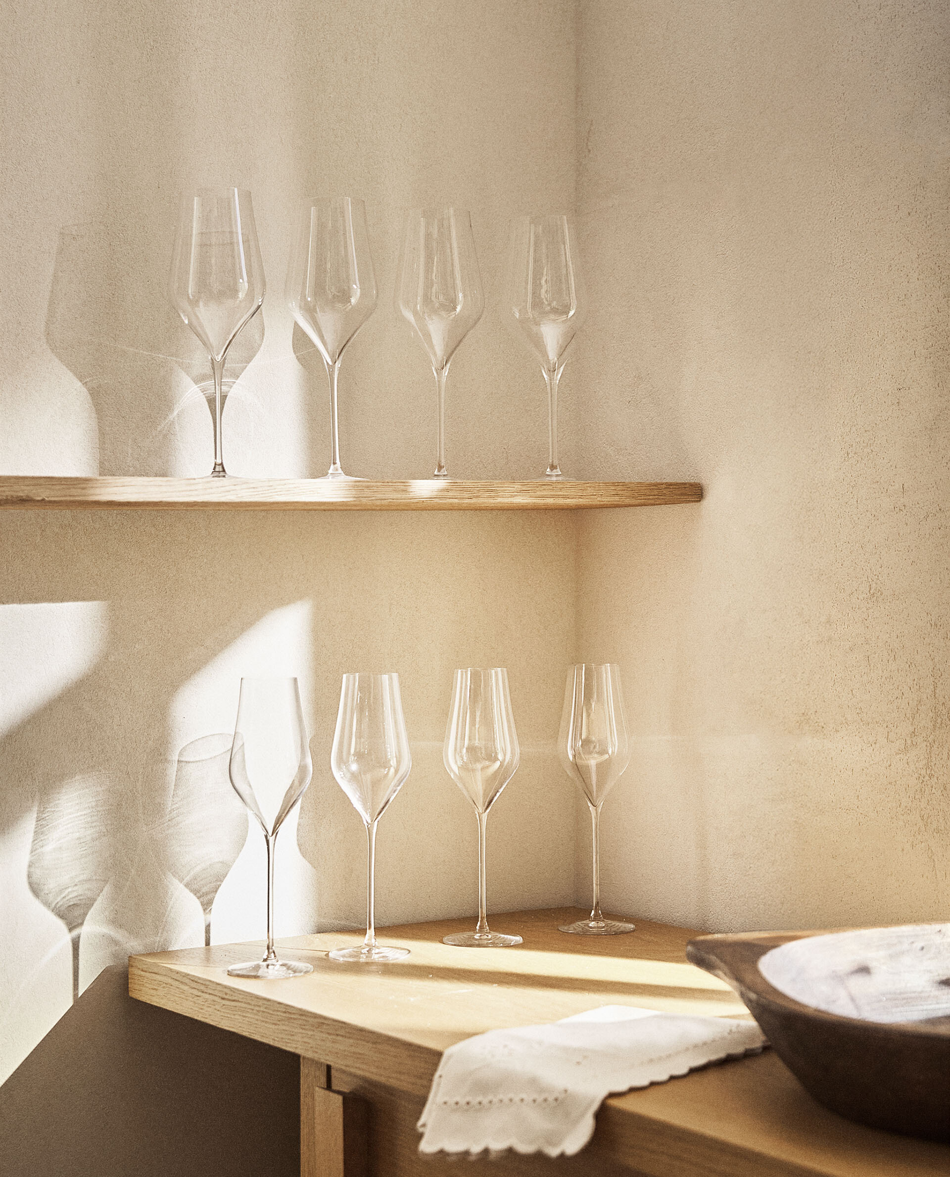 Smooth Crystalline Glassware Set Sets Glassware Dining New