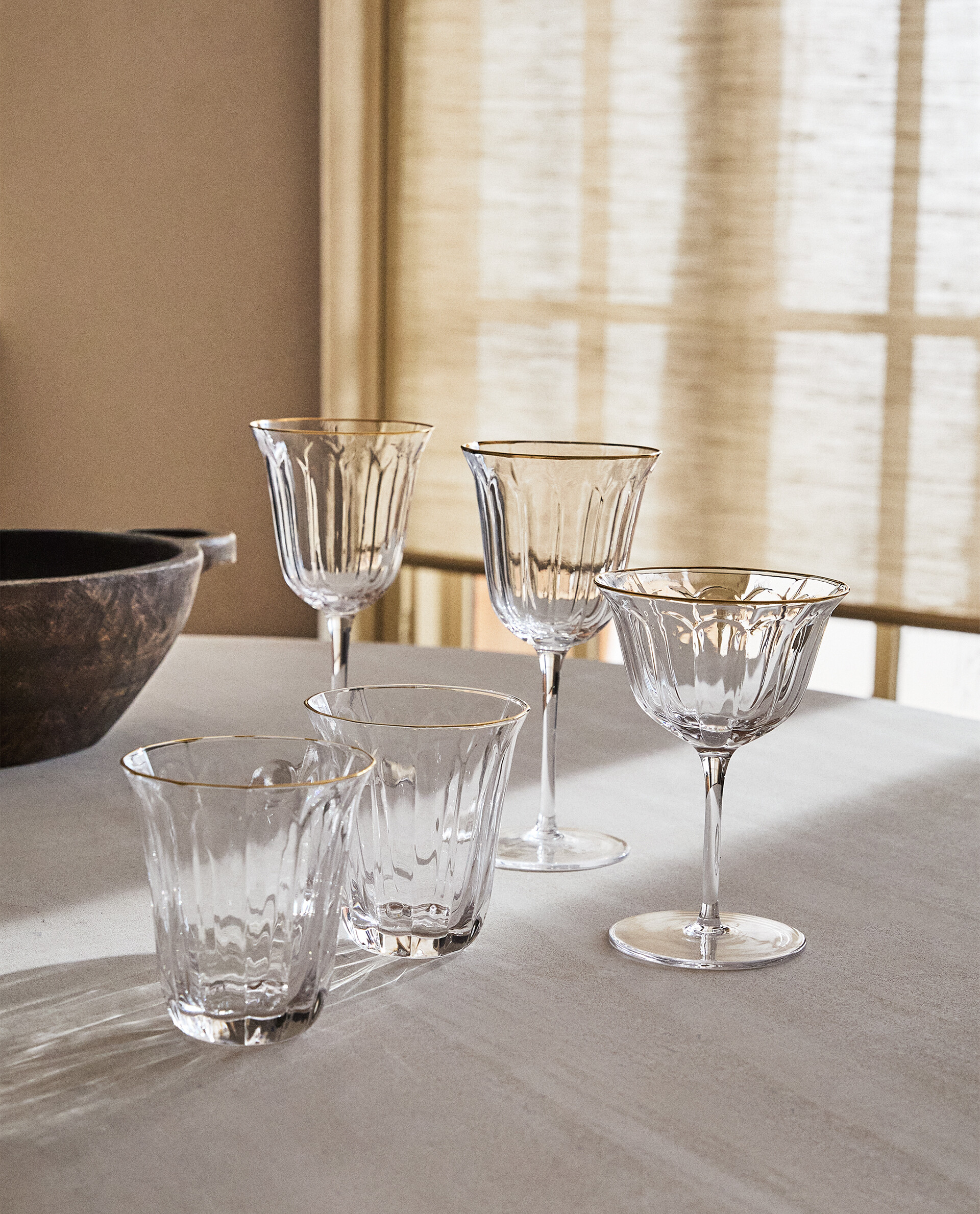 GLASSWARE SET WITH GOLD RIM - SEE ALL - SPECIAL COLLECTION | Zara Home ...