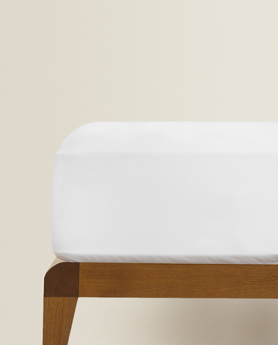 (500 İPLİKLİ) PAMUKLU PERKAL LASTİKLİ ALT ÇARŞAF | Zara Home Türkiye