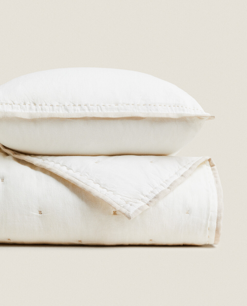 QUILT WITH CONTRAST BORDER | Zara Home UAE - ABU DHABI/AL AIN/RAS AL ...
