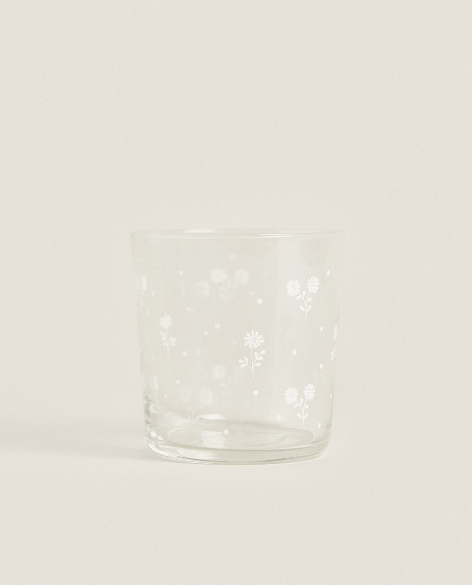 Floral Glass Tumbler Zara Home Uae Abu Dhabial Ainras Al Khaimah