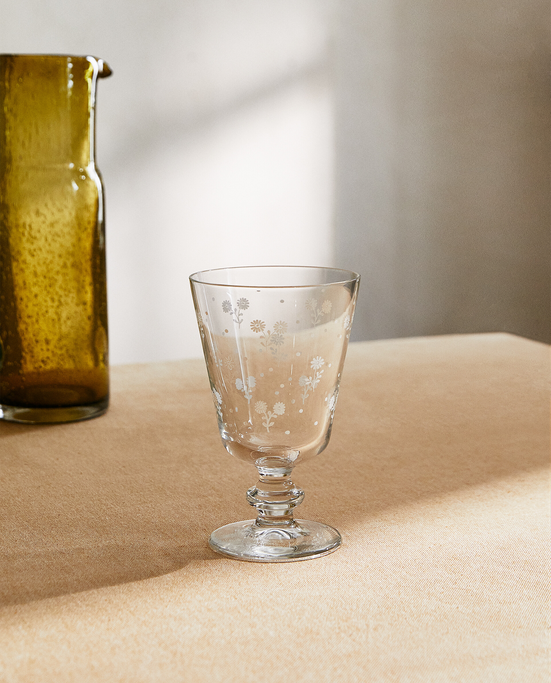 Floral Wine Glass Zara Home United States Of America