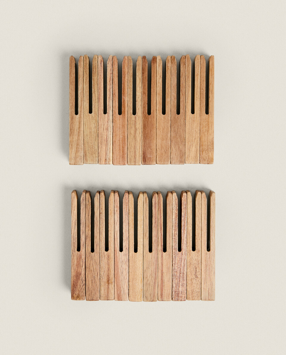 PACK PINZA MADERA (PACK DE 20) | Zara Home Chile