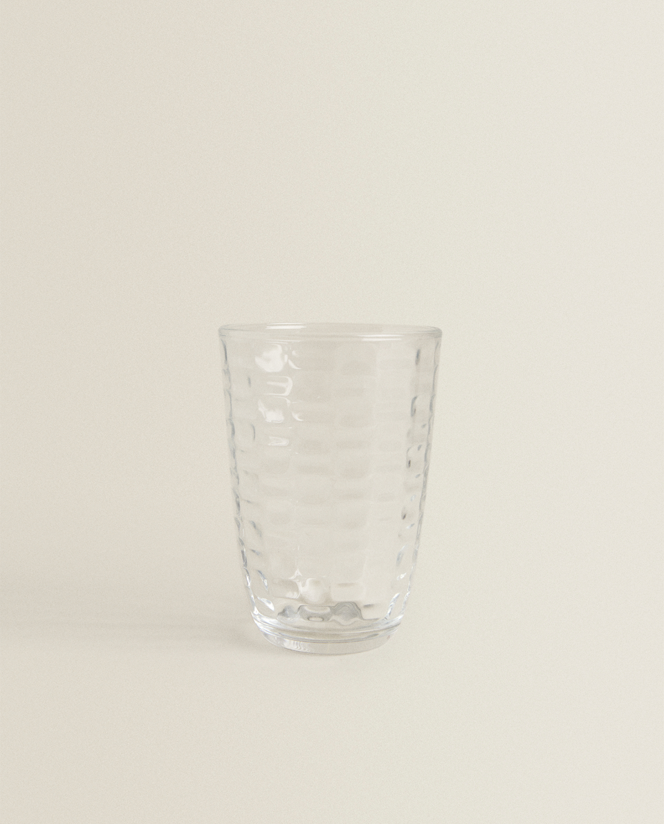 RAISED SQUARE-EFFECT TUMBLER | Zara Home UAE - ABU DHABI/AL AIN/RAS AL ...