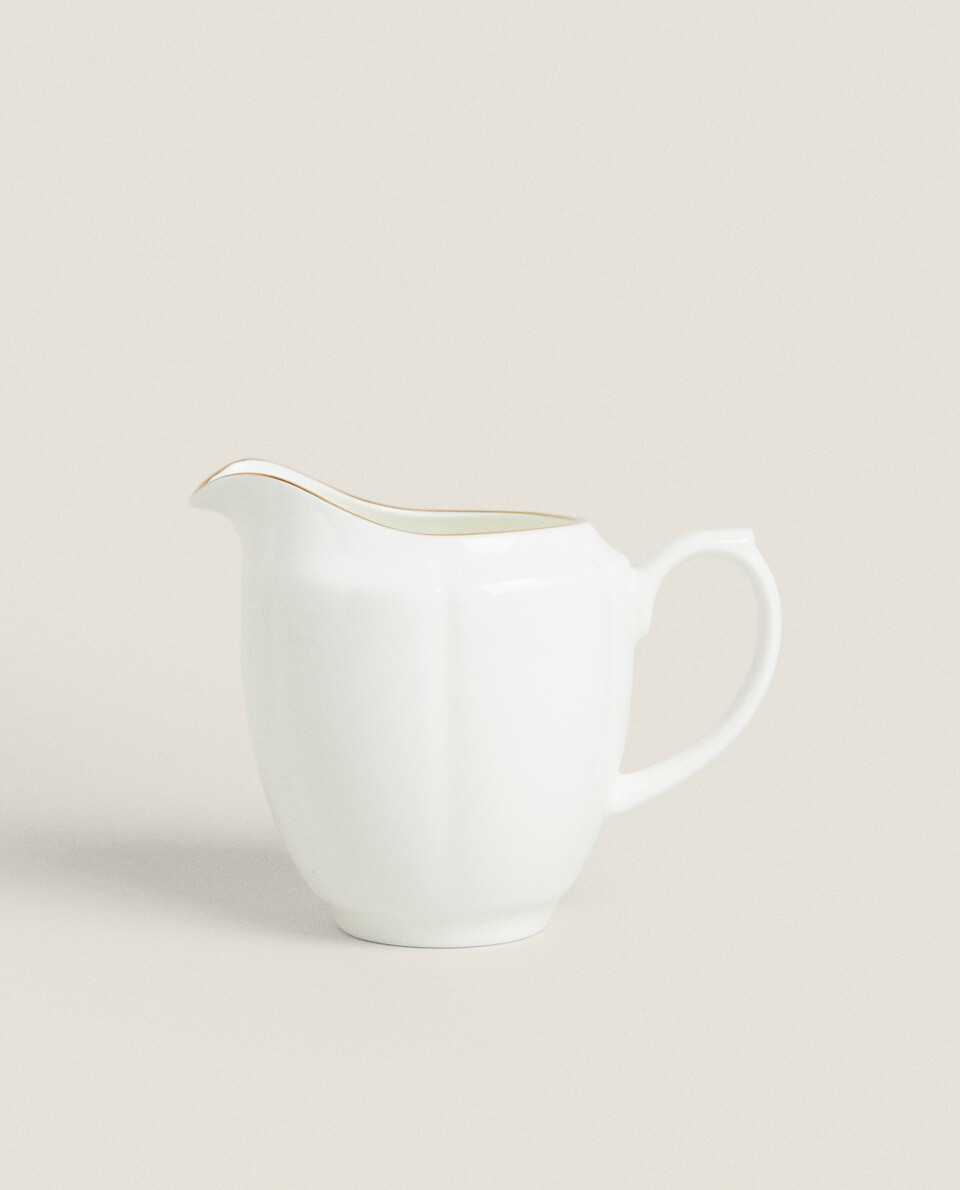 BONE CHINA MILK JUG WITH RIM | Zara Home Kosovo