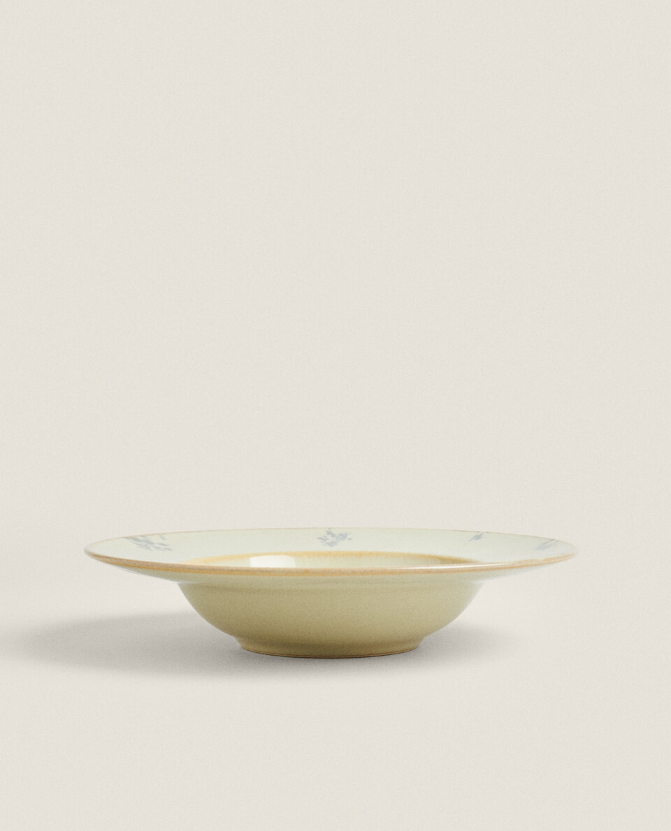 FLORAL STONEWARE PASTA PLATE | Zara Home United Kingdom