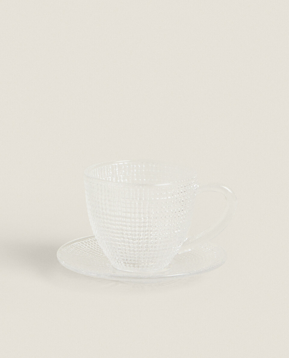 Raised Glass Coffee Cup Zara Home United Kingdom