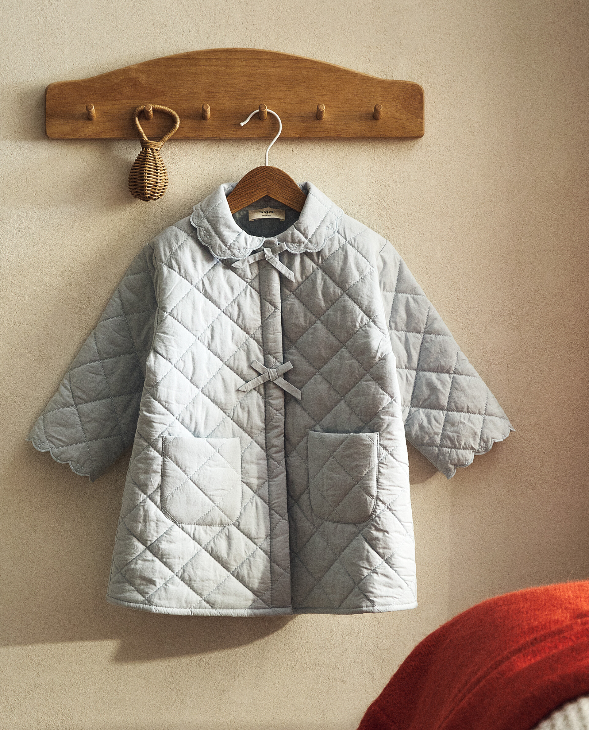 Quilted Dressing Gown With Bows Zara Home Uae Abu Dhabial Ainras