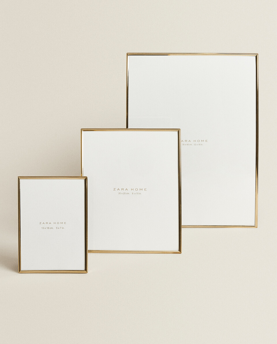 GOLDEN METAL PHOTO FRAME | Zara Home United States of America