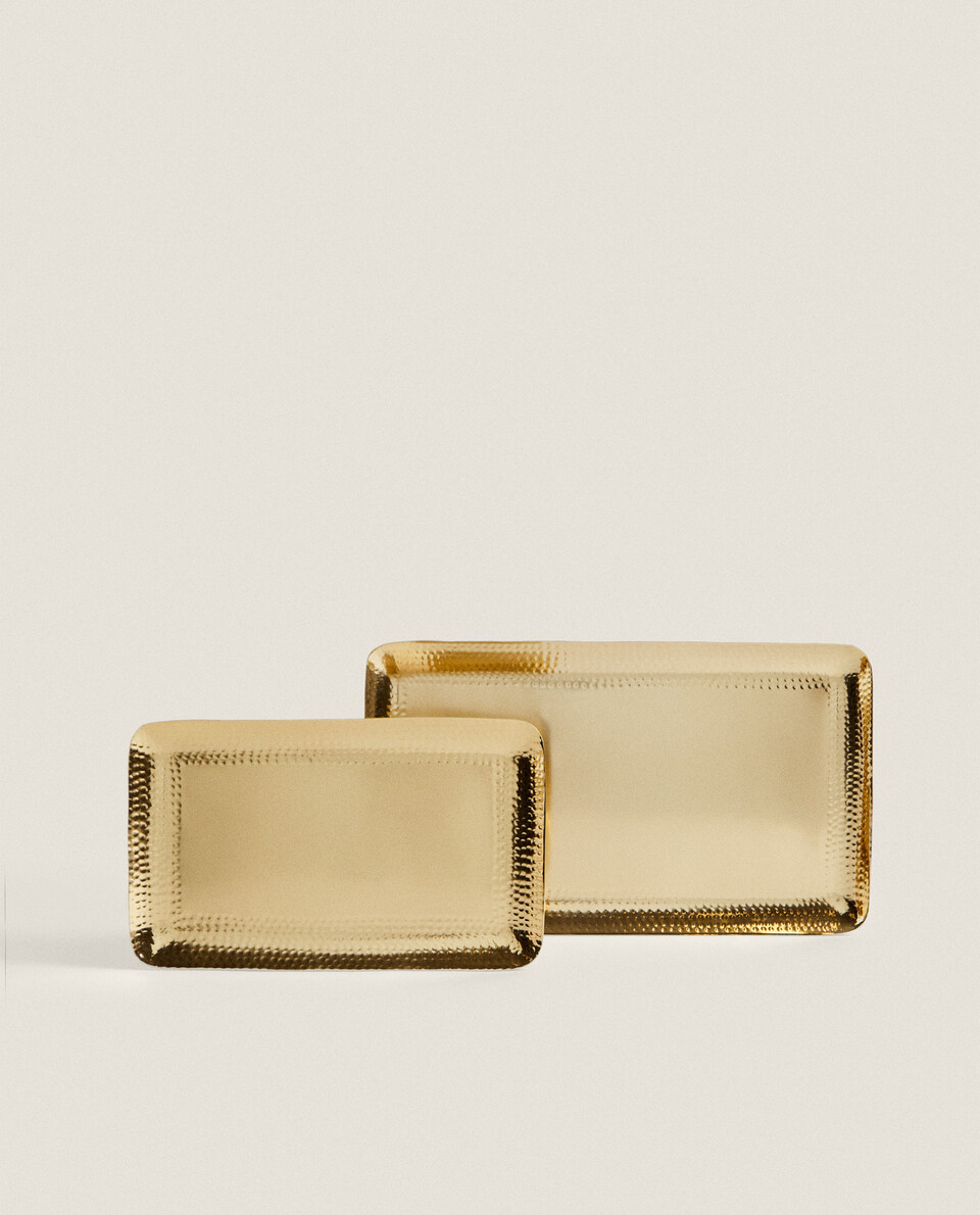 HAMMERED STEEL TRAY | Zara Home UAE - ABU DHABI/AL AIN/RAS AL-KHAIMAH‎
