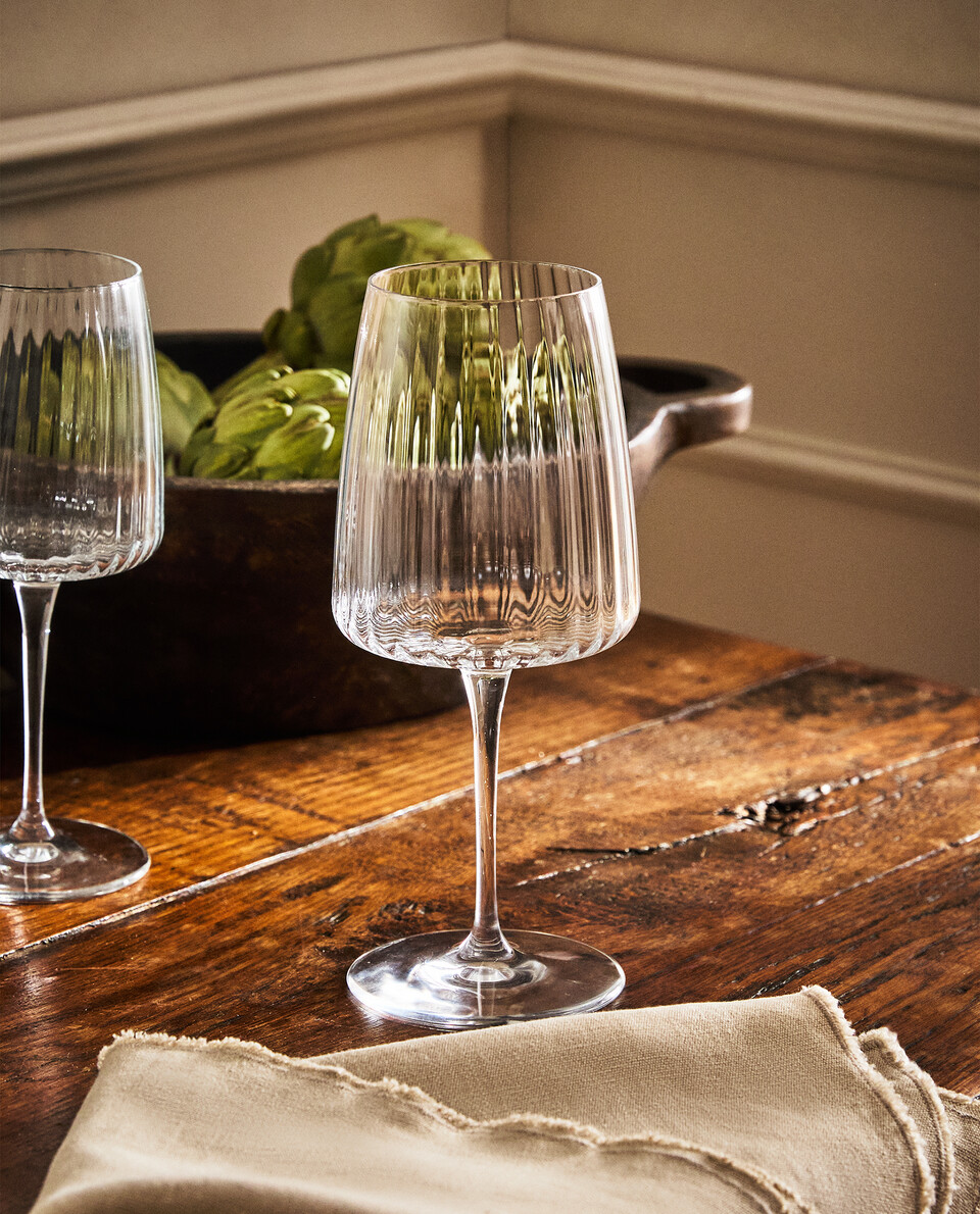 CAWAN BESAR KACA GARIS | Zara Home Indonesia