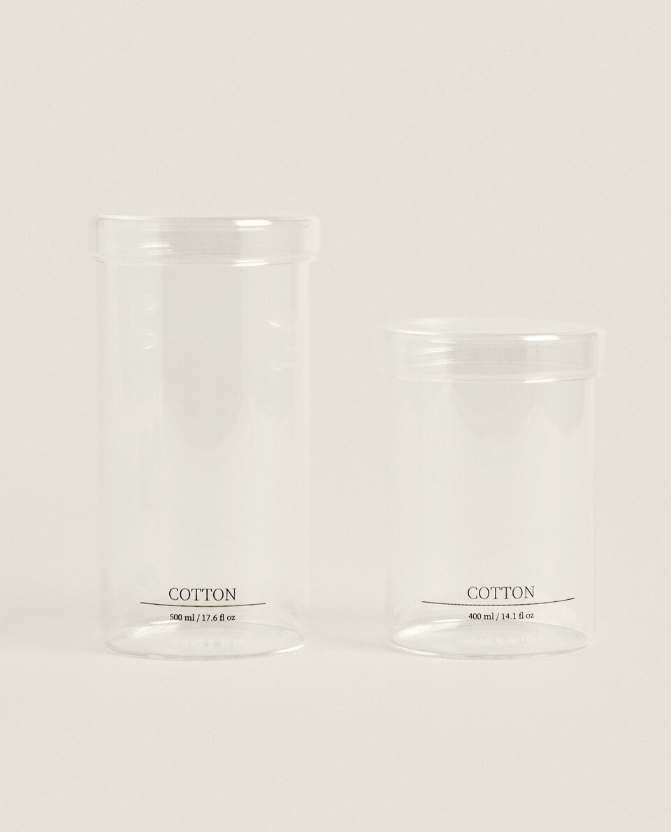 Borosilicate Bathroom Jar With Text Zara Home Uae Abu Dhabial Ain
