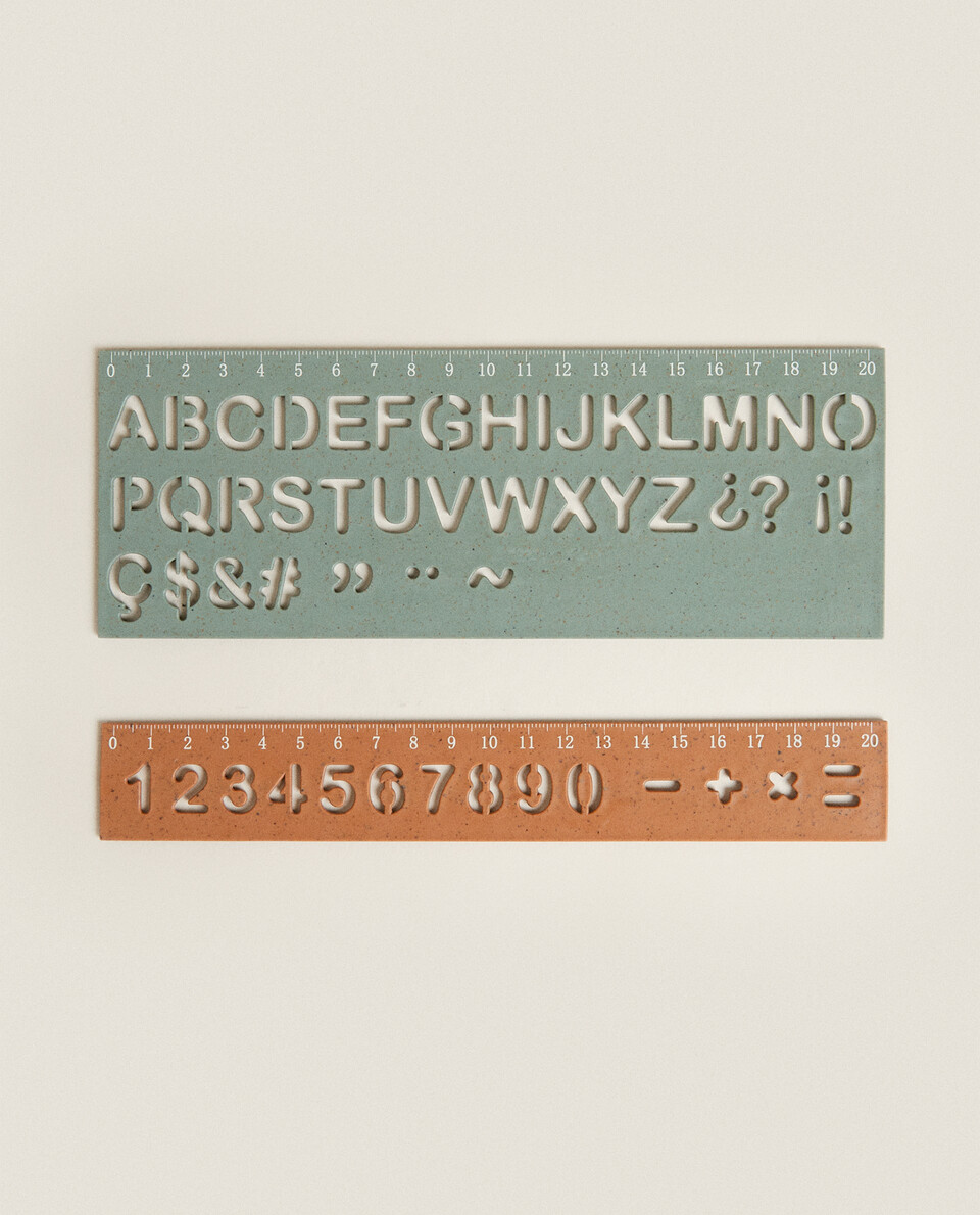 NUMBER AND ALPHABET RULERS (PACK OF 2) | Zara Home Taiwan, China / 中国台湾
