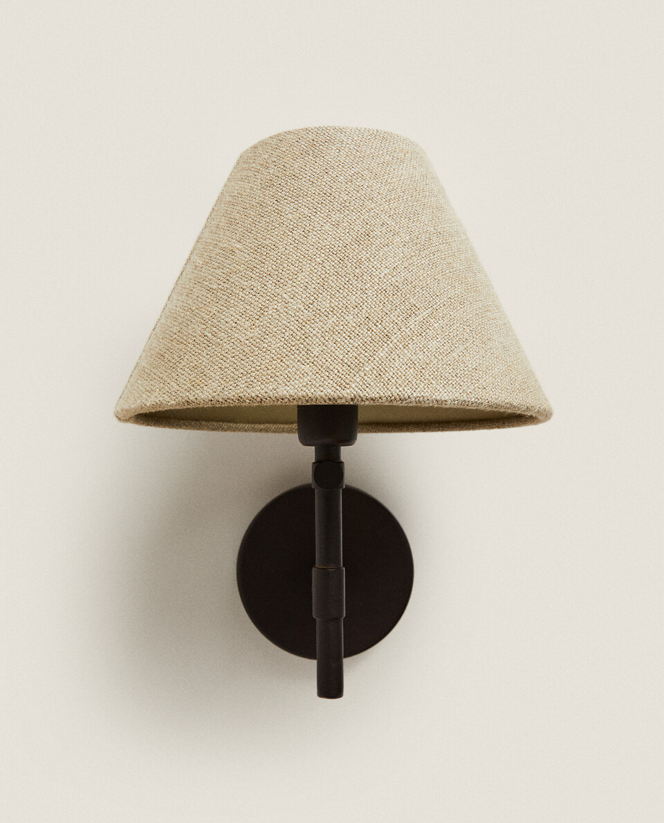LAMP | WALL LIGHT WITH LINEN LAMPSHADE | Zara Home United Kingdom
