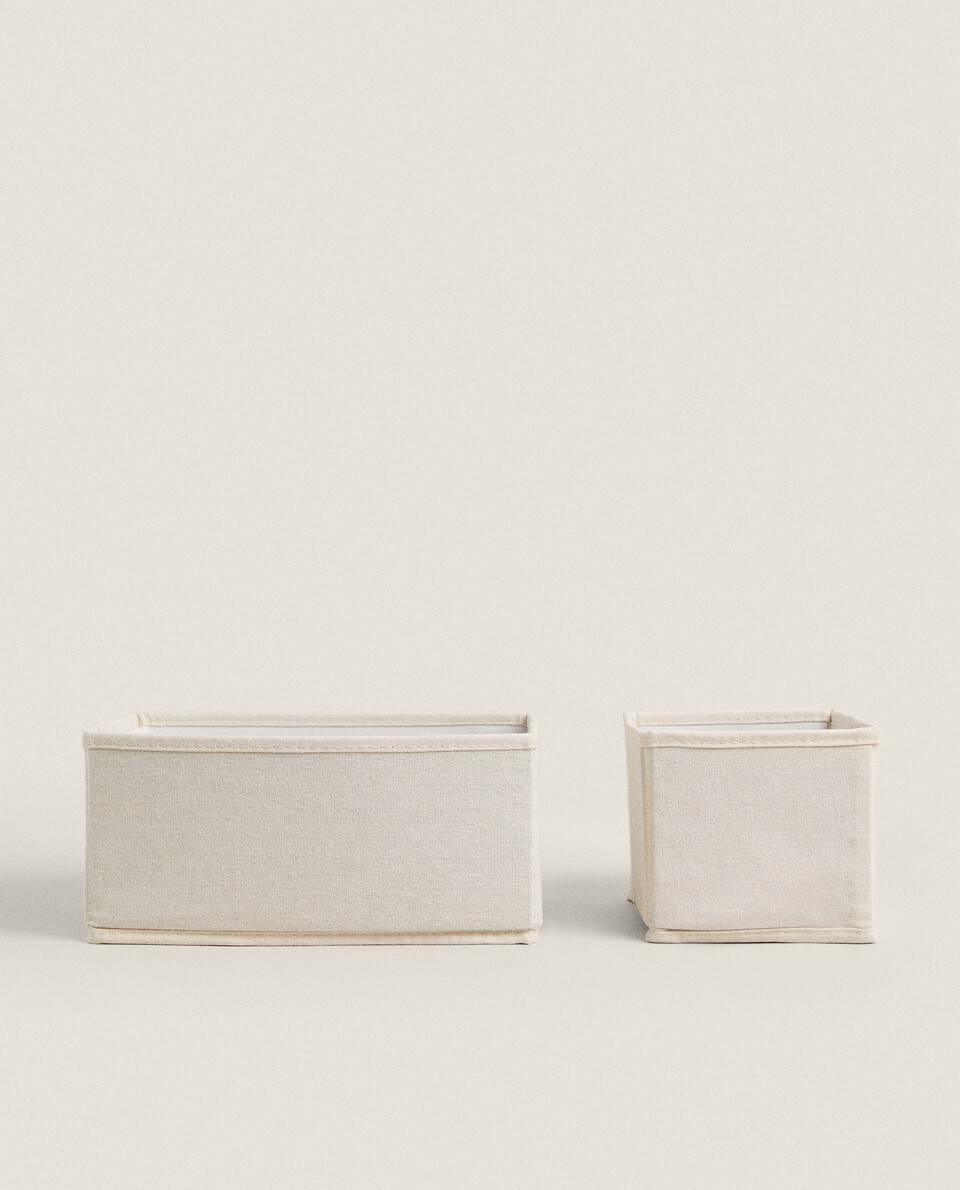 FOLDABLE COTTON STORAGE BOX | Zara Home United Kingdom