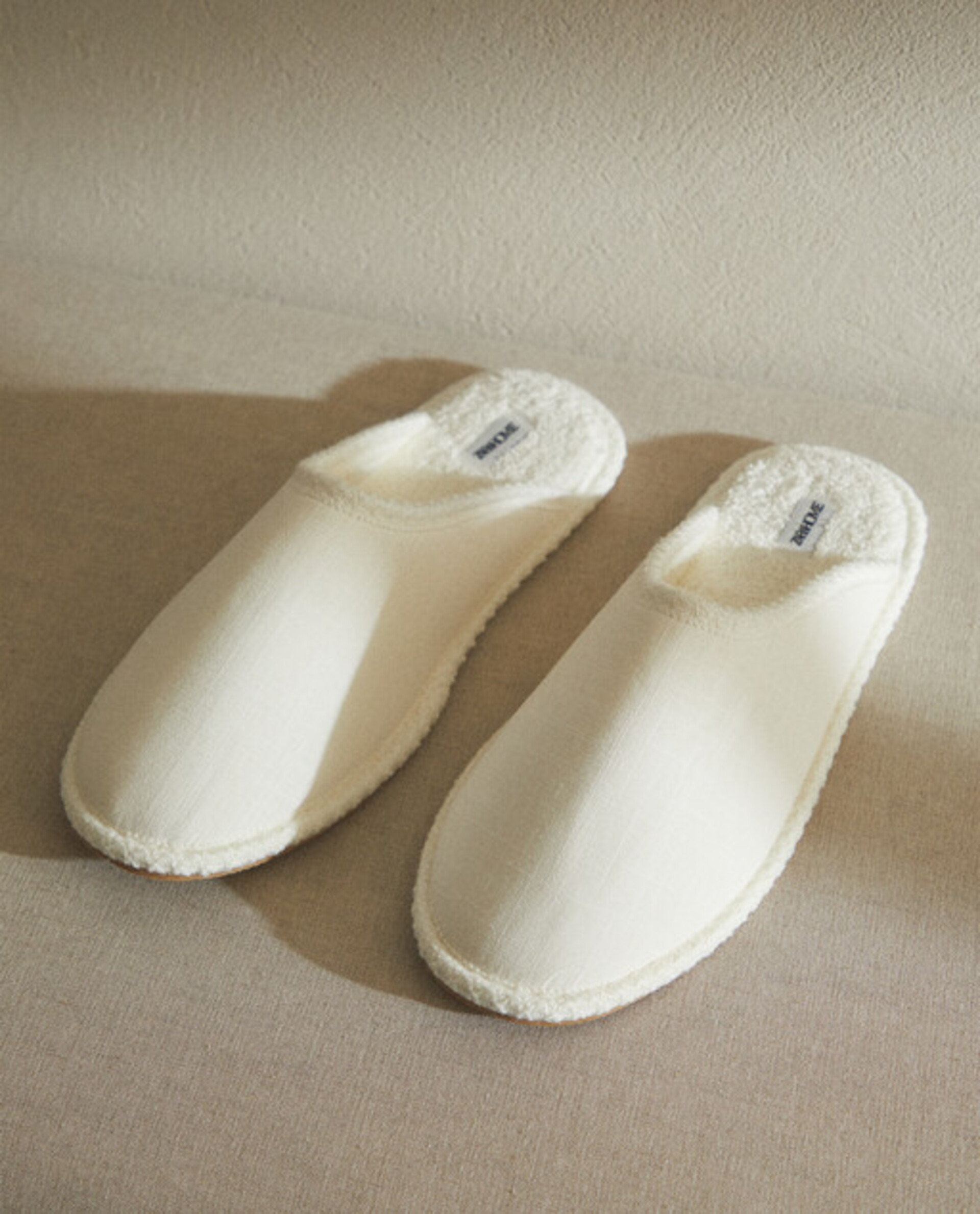 White cotton slippers store