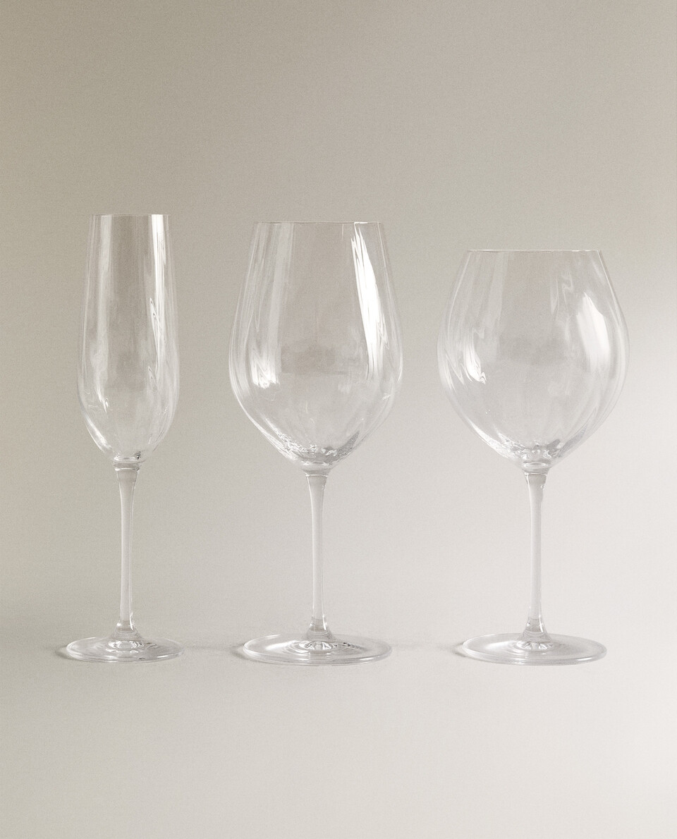 RAISED CRYSTALLINE GLASSWARE SET | Zara Home Canada