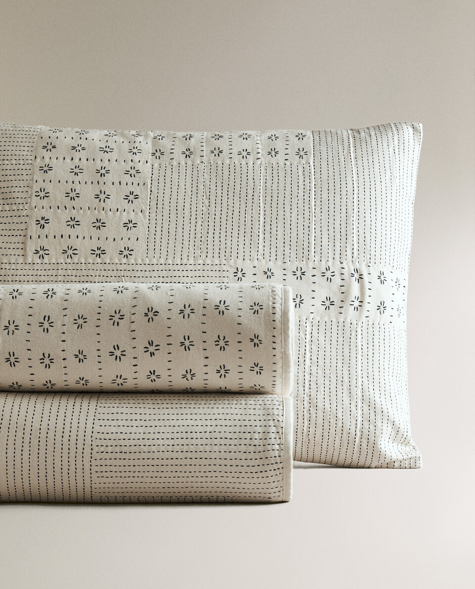 LINEN PATCHWORK BEDSPREAD | Zara Home UAE - ABU DHABI/AL AIN/RAS AL-KHAIMAH‎