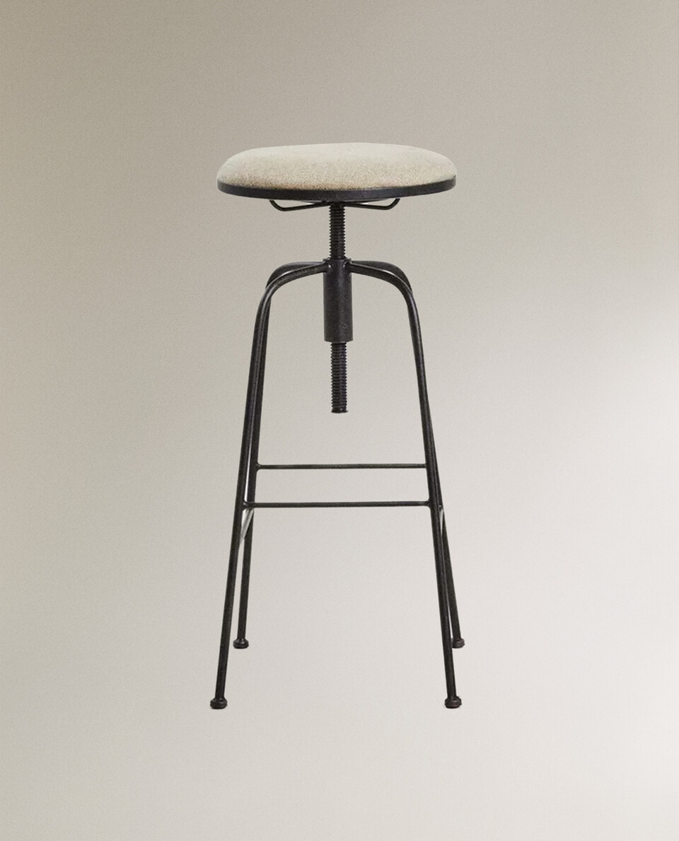 TABOURET DE BAR ROTATIF LIN | Zara Home Morocco