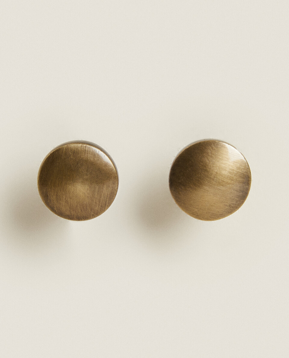 SET OF ROUND BRASS KNOBS (SET OF 2) | Zara Home United States of America
