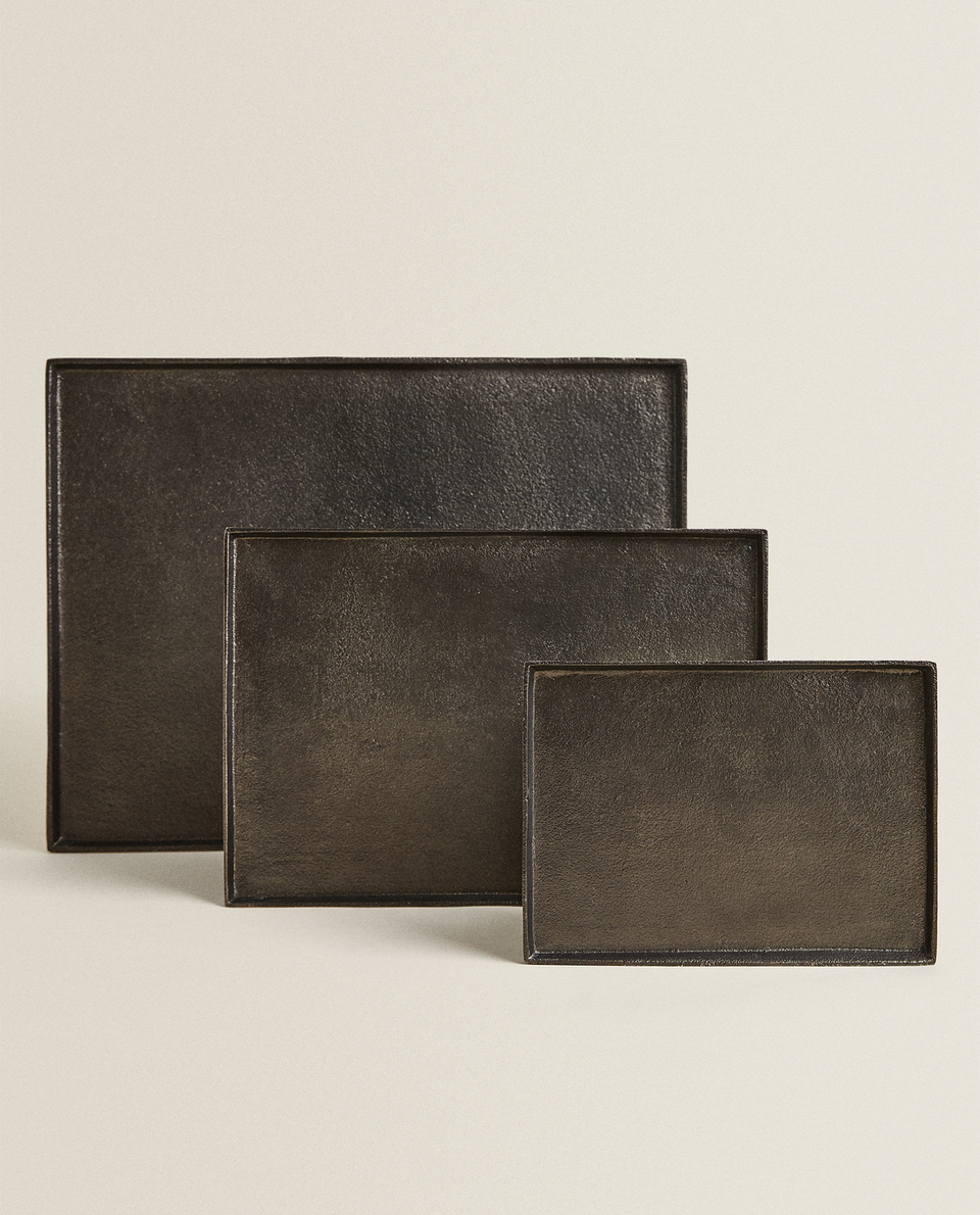 DECORATIVE RECTANGLE METAL TRAY | Zara Home United Kingdom
