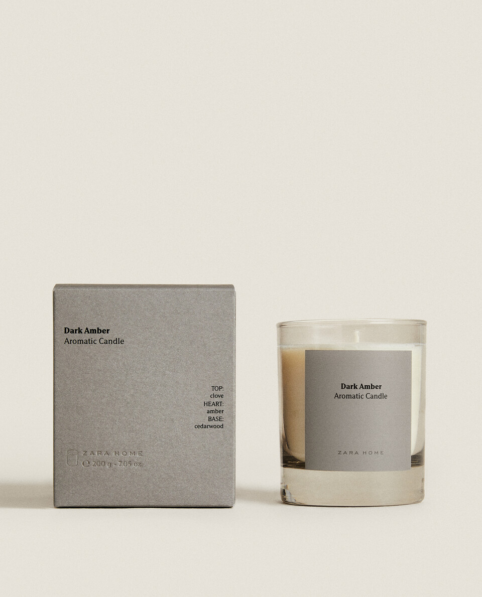(200 G) DARK AMBER SCENTED CANDLE | Zara Home United States of America