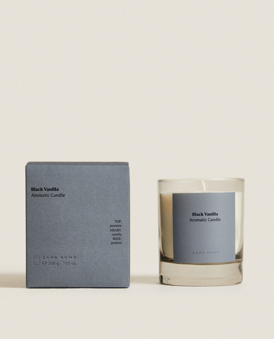 (200 G) BLACK VANILLA SCENTED CANDLE | Zara Home United States of America
